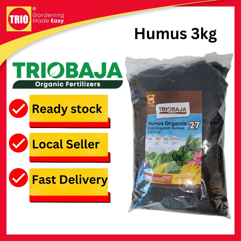 TRIObaja Humus Organic Fertilizer/ Humus baja Organik / 腐殖肥 3kg ...
