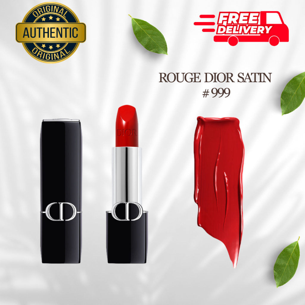ROUGE DIOR COULEUR COUTURE SOIN FLORAL LONGUE TENUE 999 1.5G | Shopee Malaysia