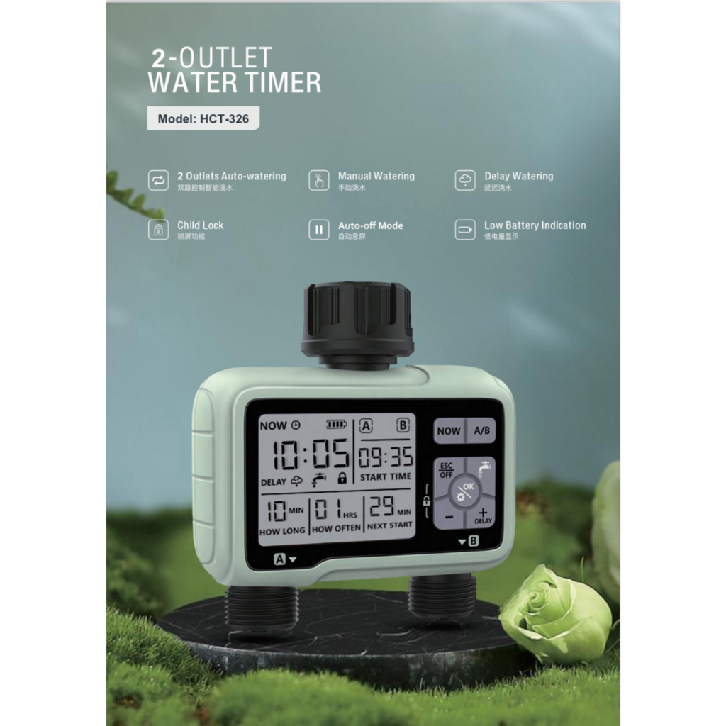 HCT-326 Automatic Electronic Garden Irrigation Timer with LCD Display ...