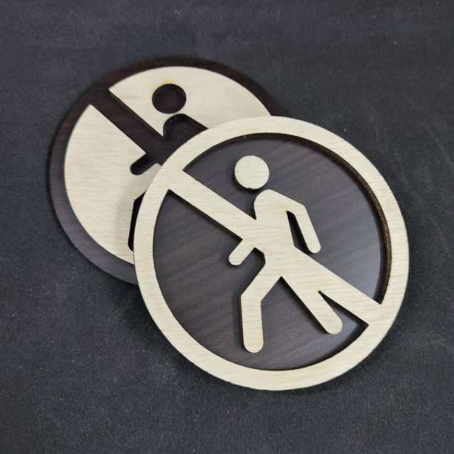 (Top Craft) Papan Tanda Pintu Pekerja Sahaja Staff Only Wood Signage ...