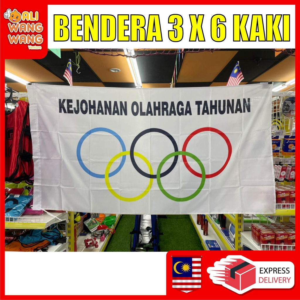 BENDERA KEJOHANAN OLAHRAGA TAHUNAN 3X6 KAKI | Shopee Malaysia