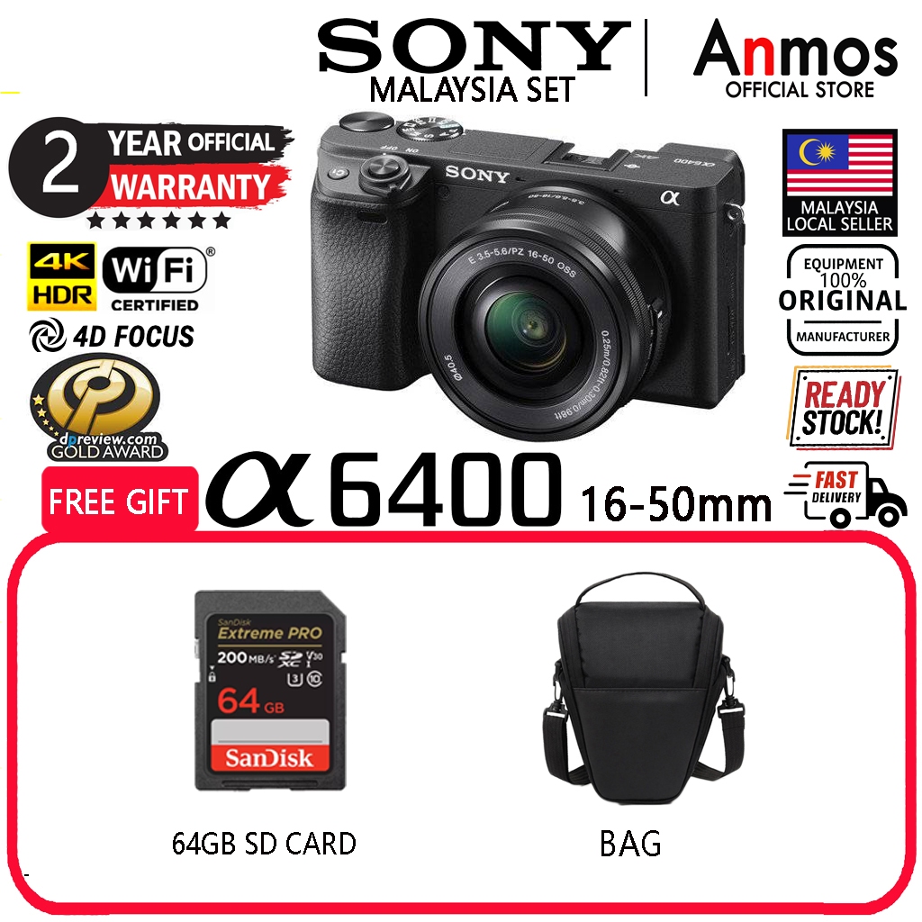 Sony a6400/A6400 Mirrorless Digital Camera With Lens (16-50mm &18-135mm& Body)Sony Malaysia Set ...