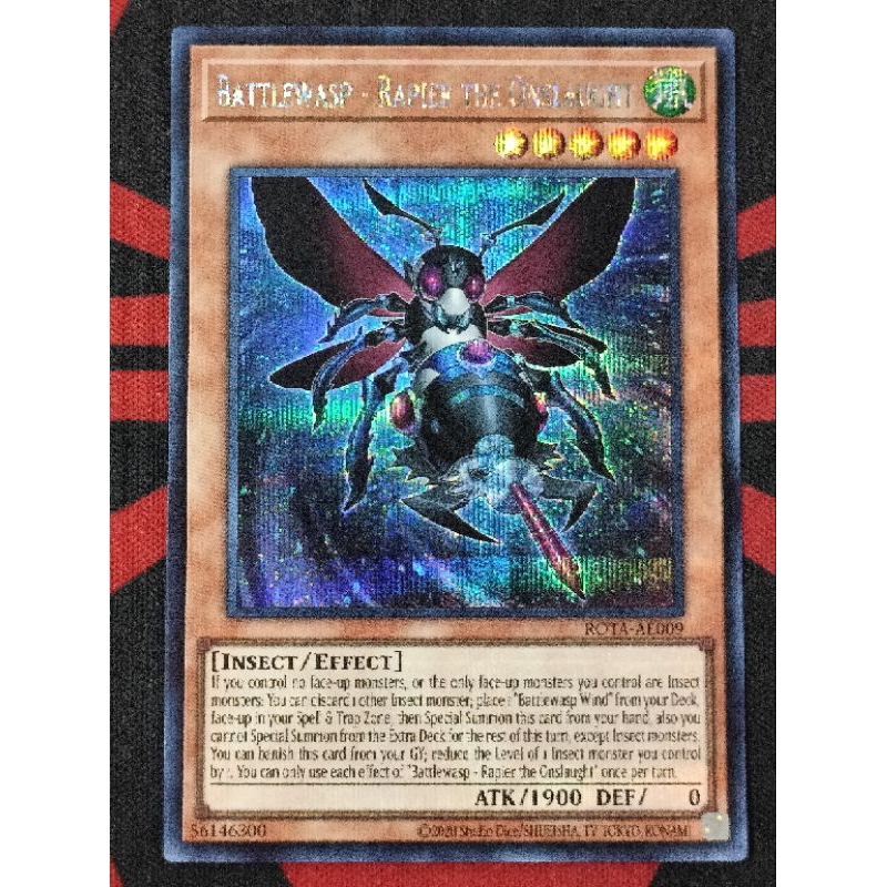 YUGIOH KONAMI ROTA-AE009 Battlewasp - Rapier the Onslaught (Secret Rare ...
