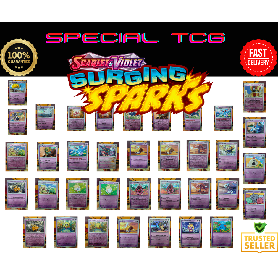 [Pokemon TCG Singles] SV08 Surging Sparks - Reverse Holo Common ...