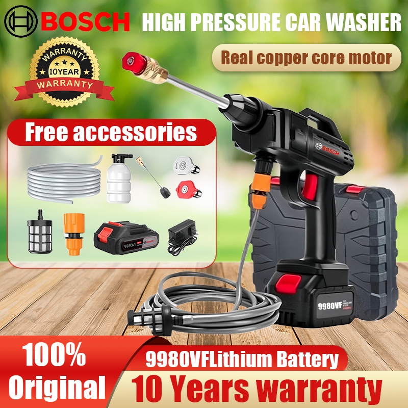 Bosch Cordless Water Jet Portable Car Wash High Pressure Waterjet Gun Machine Spray Cleaner Air ...