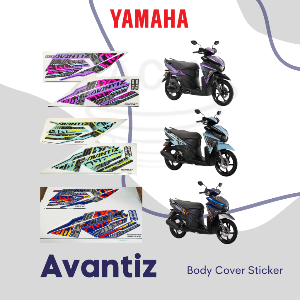 YAMAHA EGO Avantiz Body Cover Set Sticker AAA Stripe Strike Coverset Sticker BPM1 Purple 2024 ...