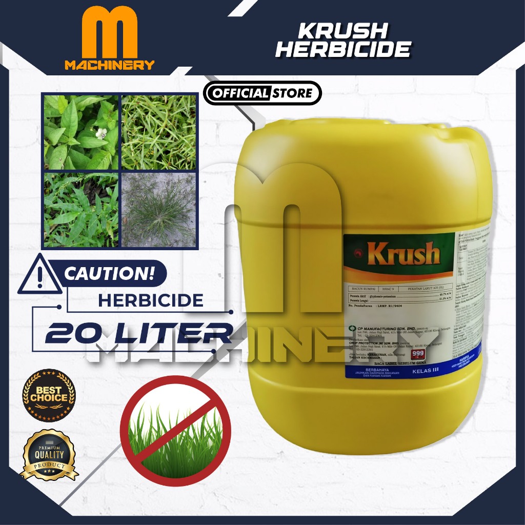 M.Machinery Krush 20 Liter Krush Glyphosate-potassium 48.7% Herbicide ...