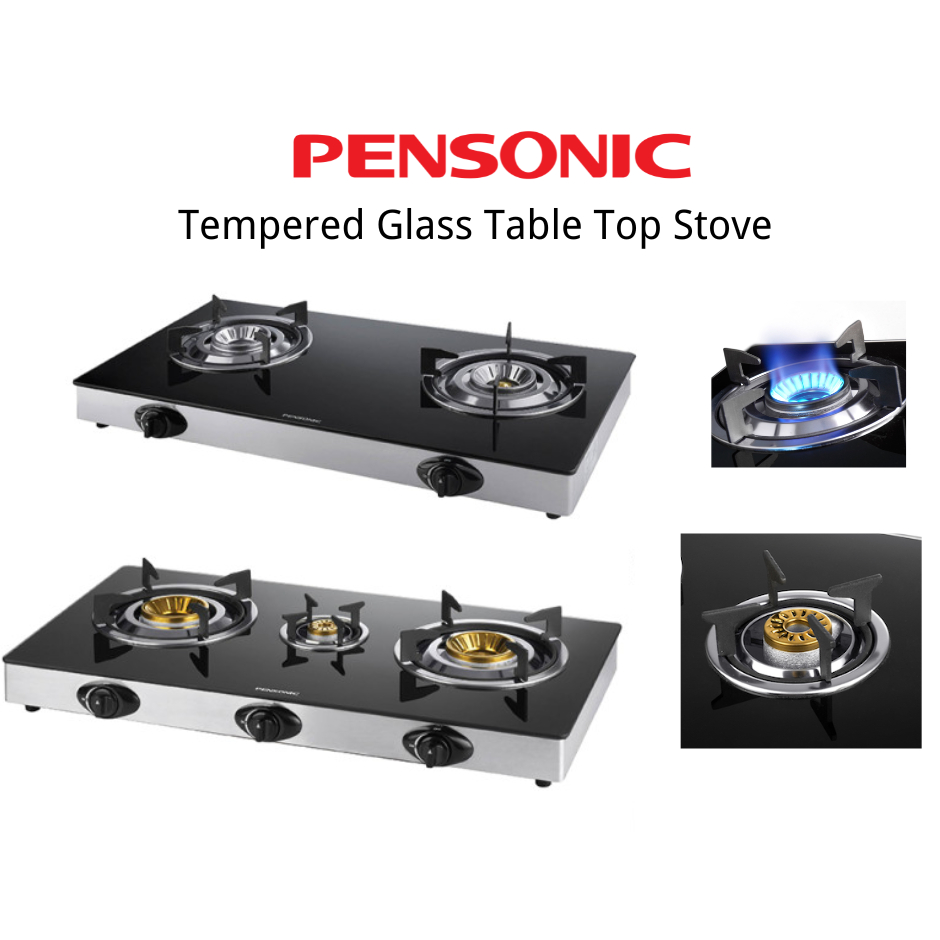 Pensonic Tempered Glass Table Top Gas Stove 2 Burner 3 Burner | Dapur ...
