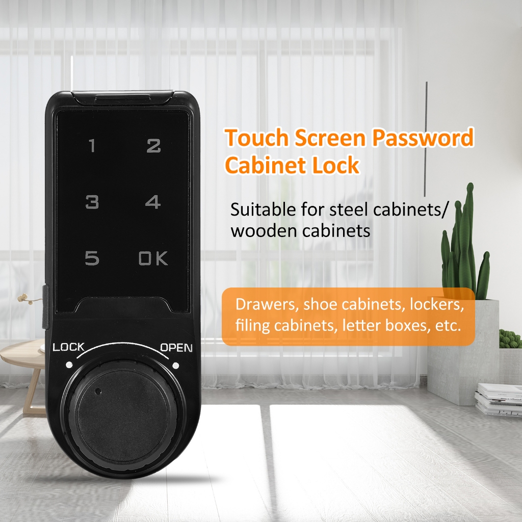 💥IN Stock🚚T9 Smart Lock Touch Screen Intelligent Combination Lock for ...