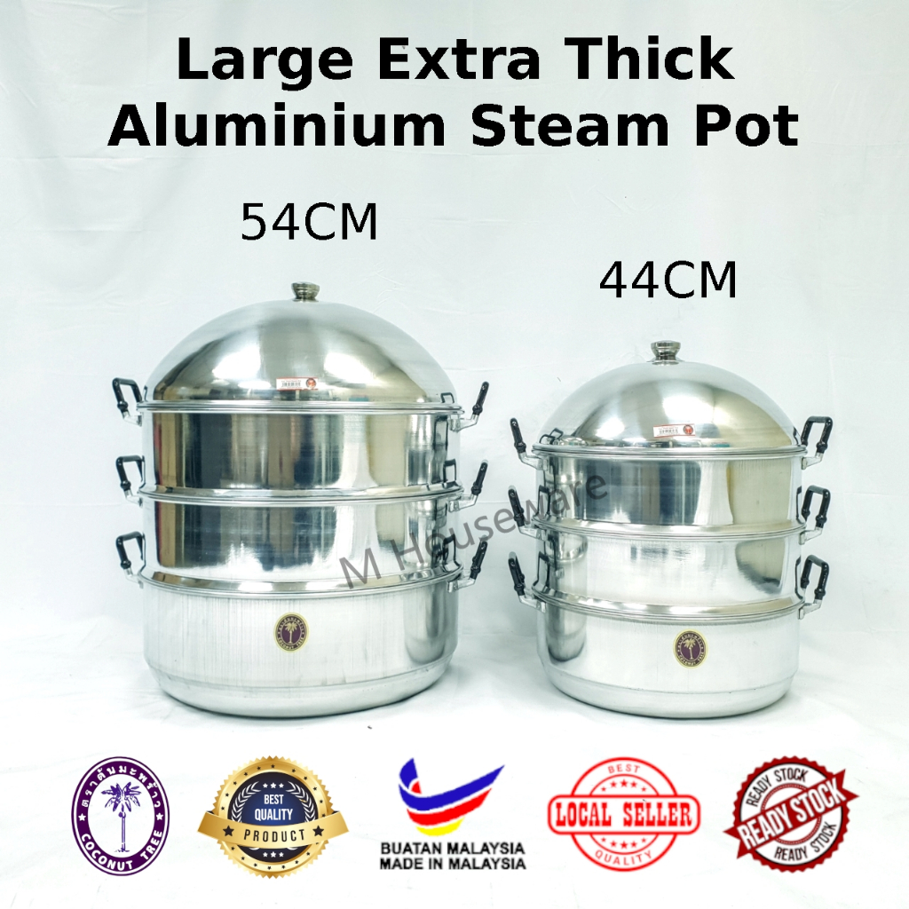Cap Coconut Tree Large Aluminium 3 Layer Steam Pot 44cm ~ 54cm Extra ...