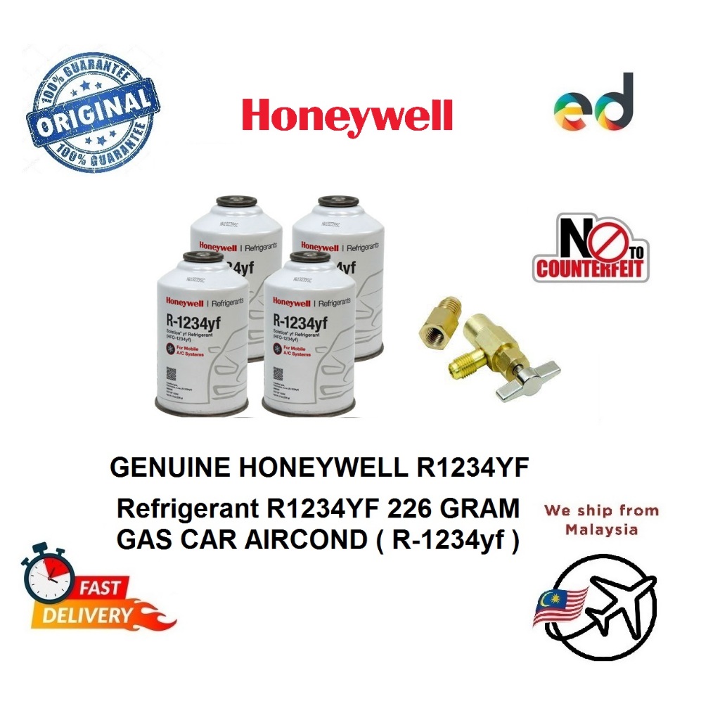 GENUINE HONEYWELL R1234YF Refrigerant R1234 (226G) CAR GAS AIRCOND ( R-1234yf ) | Shopee Malaysia