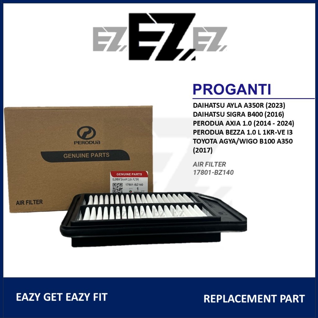 17801-BZ140 - AIR FILTER FOR PERODUA AXIA 1.0 BEZZA 1.0 2017-2024 ...