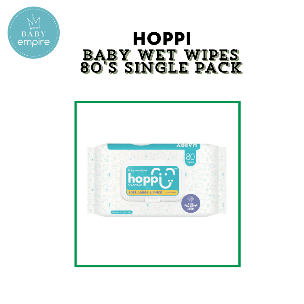 HOPPI Baby Wet Wipes 80's (Single pack) | Shopee Malaysia