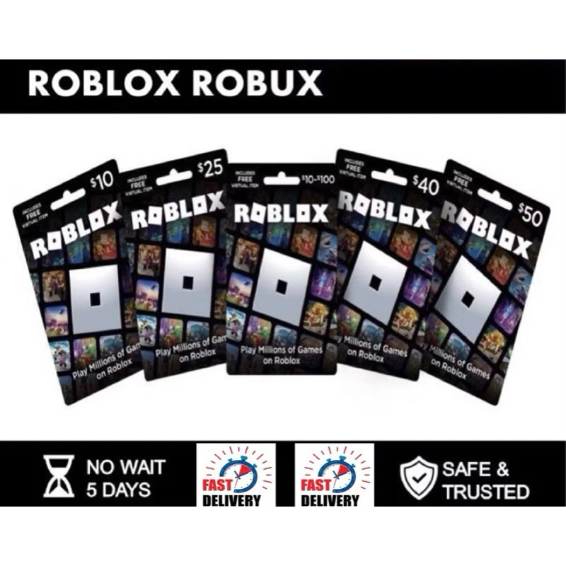 Roblox Gift Card Instant Robux Robox pc （instant） | Shopee Malaysia