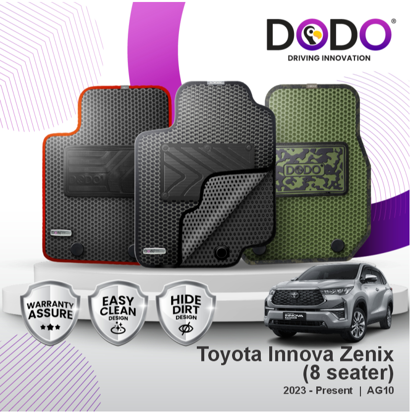 Dodo® Car Mat Toyota Innova Zenix (8 seater) 2023 - present AG10 ...