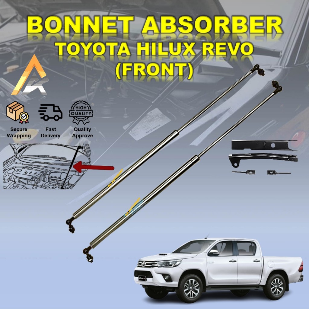 Warranty Toyota Hilux Revo Gas Spring Front Bonnet Strut - Front Hood ...