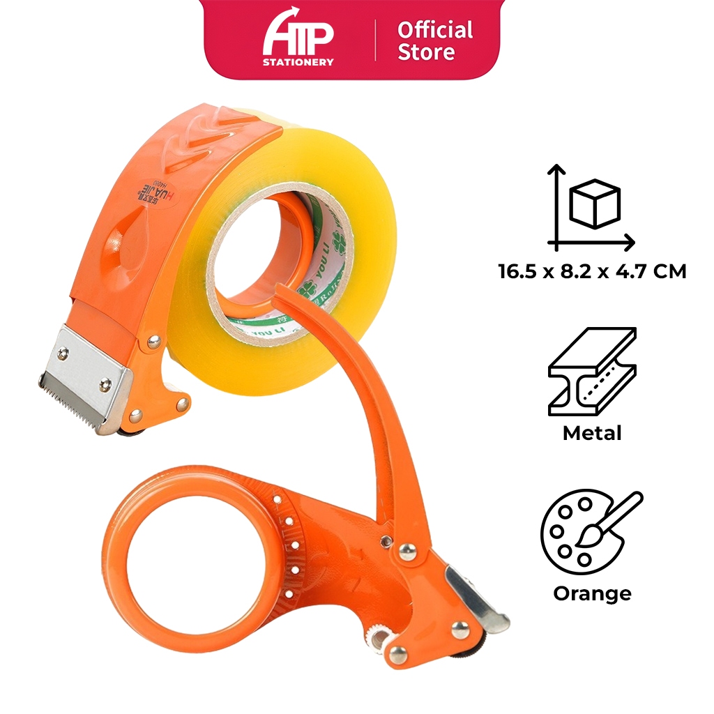 Heavy-Duty Metal Industrial Professional Packing Tape Dispenser Cutter Solid Steel Commercial ...