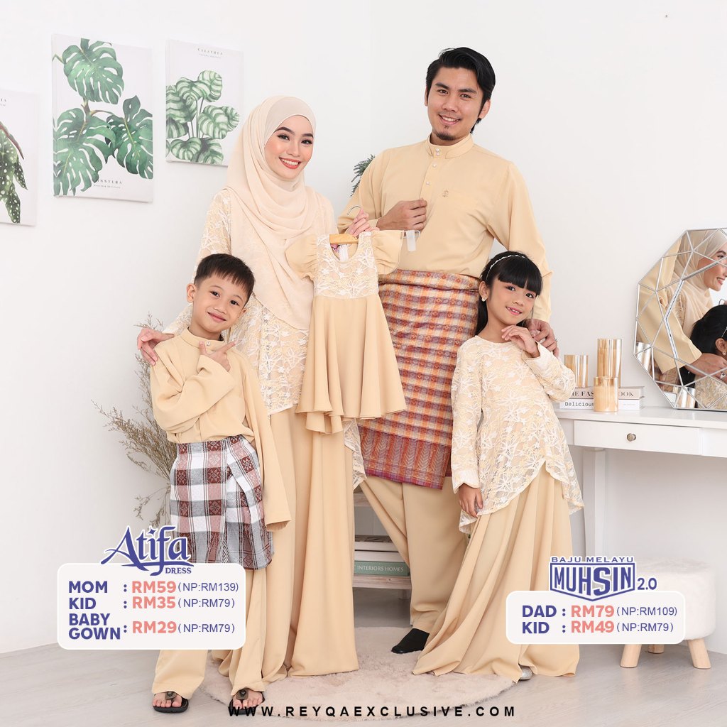 DRESS ATIFA [ licin, lembut, selesa, efek kurus] | Shopee Malaysia