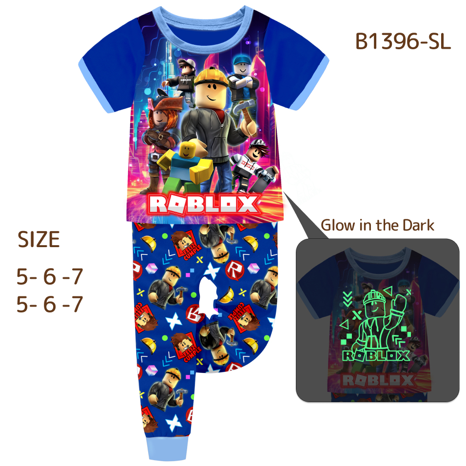 Barbieliya B1396SL Roblox Glow In The Dark Boy Pyjamas (5y) | Shopee ...