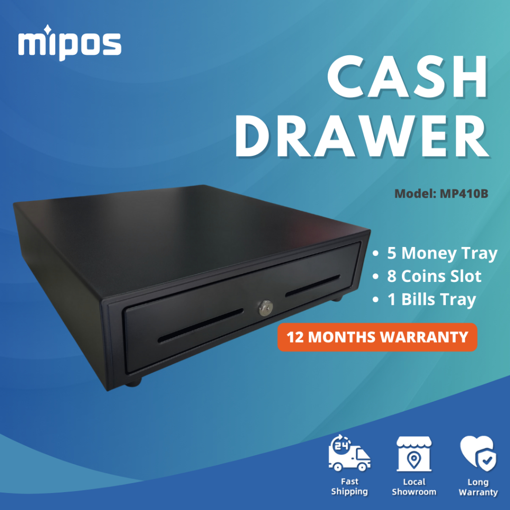 Cash Drawer Heavy Duty MP410B / 5 Bills 8 Coins Cashier Drawer / POS ...