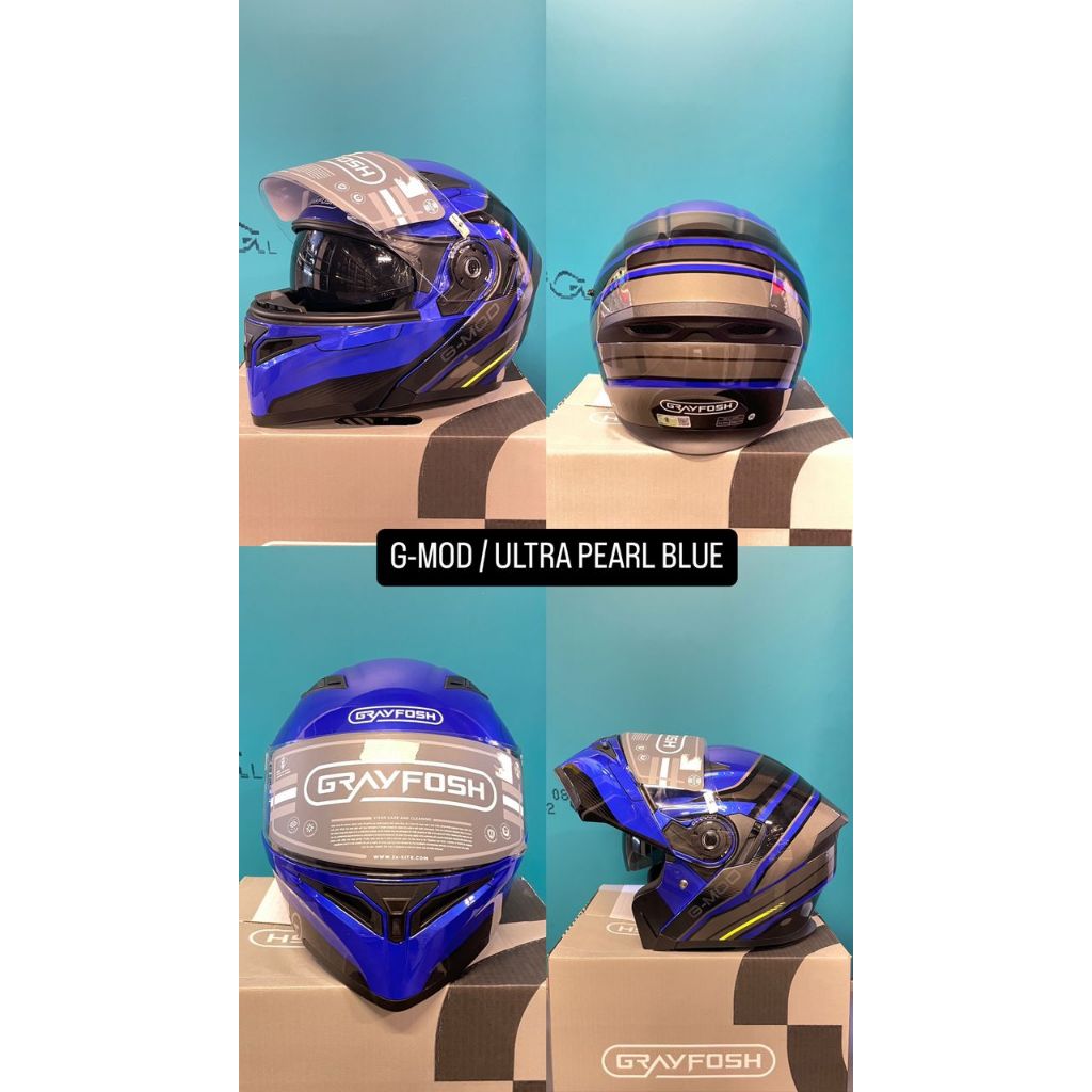 Grayfosh G3838 Modular Flip Up Helmet 2 in 1 Full Face Open Face ...