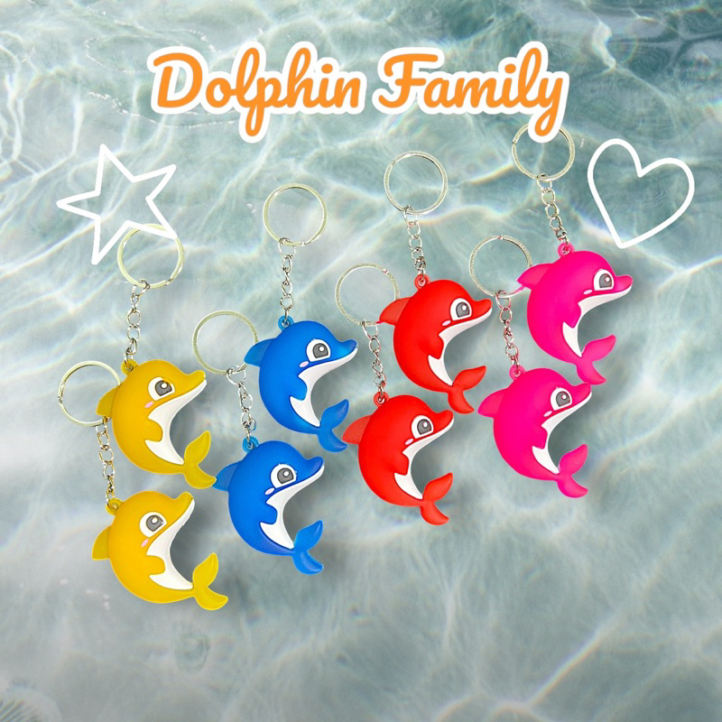 (Local Ready Stock) Dolphin Key Chain Cartoon Free Gift Soft Rubber ...