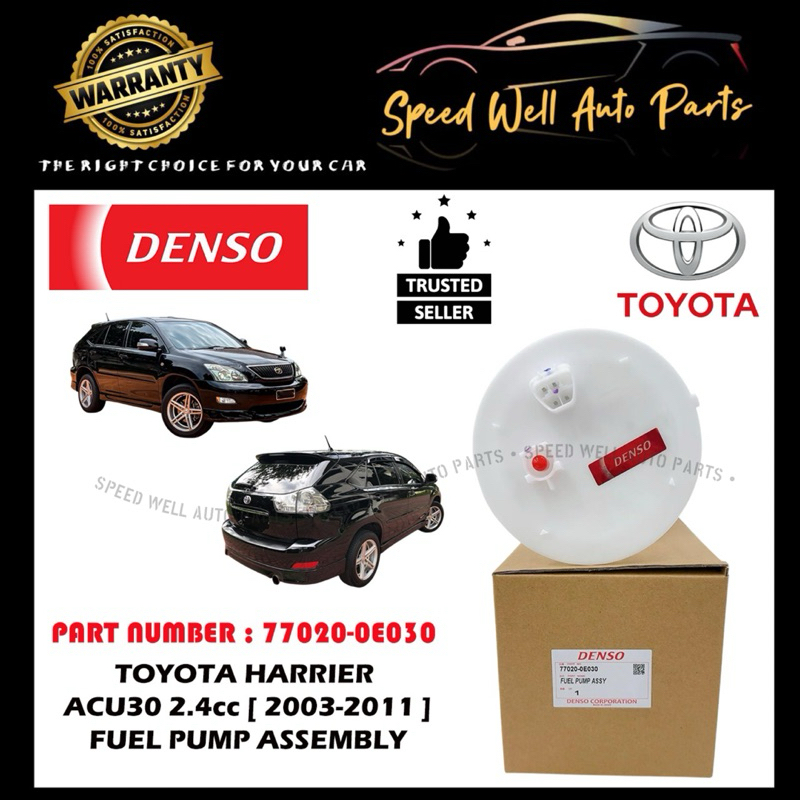 TOYOTA HARRIER ACU30 2.4cc FUEL PUMP ASSEMBLY DENSO OEM (77020-0E030 ...