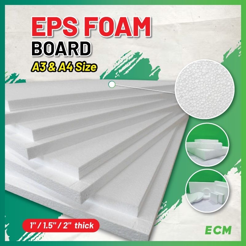 (A3 & A4 SIZE) MULTI PURPOSE EPS POLYSTYRENE FOAM / STYROFOAM / WHITE ...