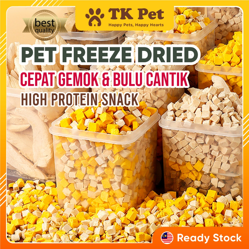 Booster Gemuk Kucing Freeze Dried Premium Cat Dog Treats Chicken Salmon ...