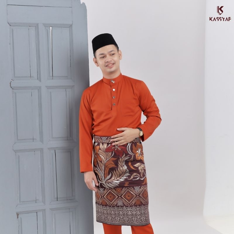 Baju Melayu Slim Fit(WITH ZIP) Traditional Wear For Men Pearl Skin ...