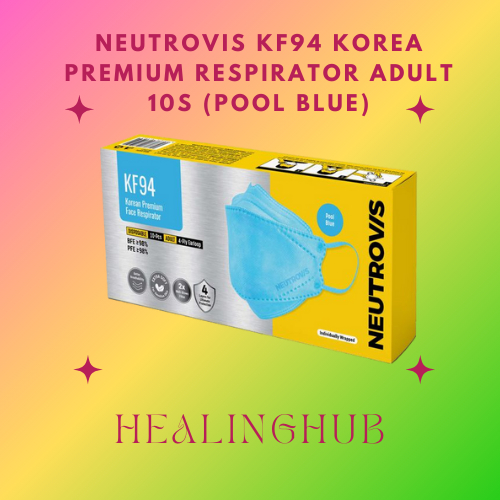 NEUTROVIS KF94 KOREA PREMIUM RESPIRATOR ADULT 10S (POOL BLUE) | Shopee ...