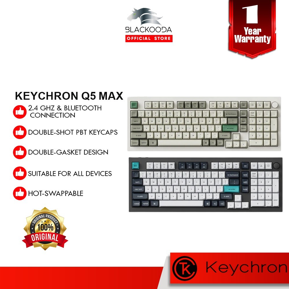 Keychron Q5 Max QMK/VIA Wireless Custom Mechanical Keyboard | Shopee ...
