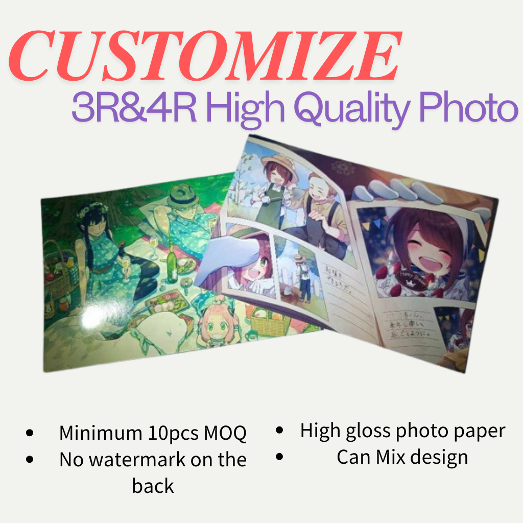 [Minimum 10pcs MOQ-CAN MIX]]Customized 3R&4R High Quality Glossy Photo ...