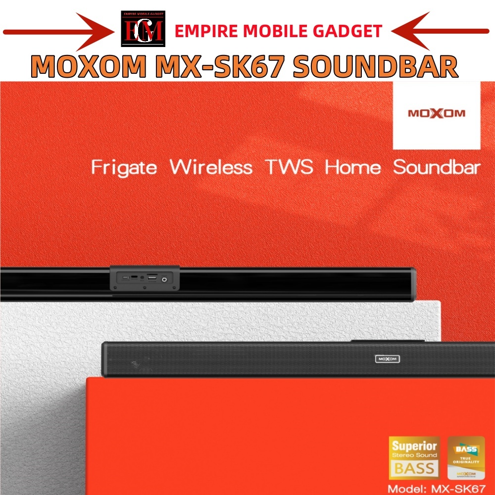MOXOM MX-SK67 Frigate Wireless TWS Home Soundbar | Shopee Malaysia