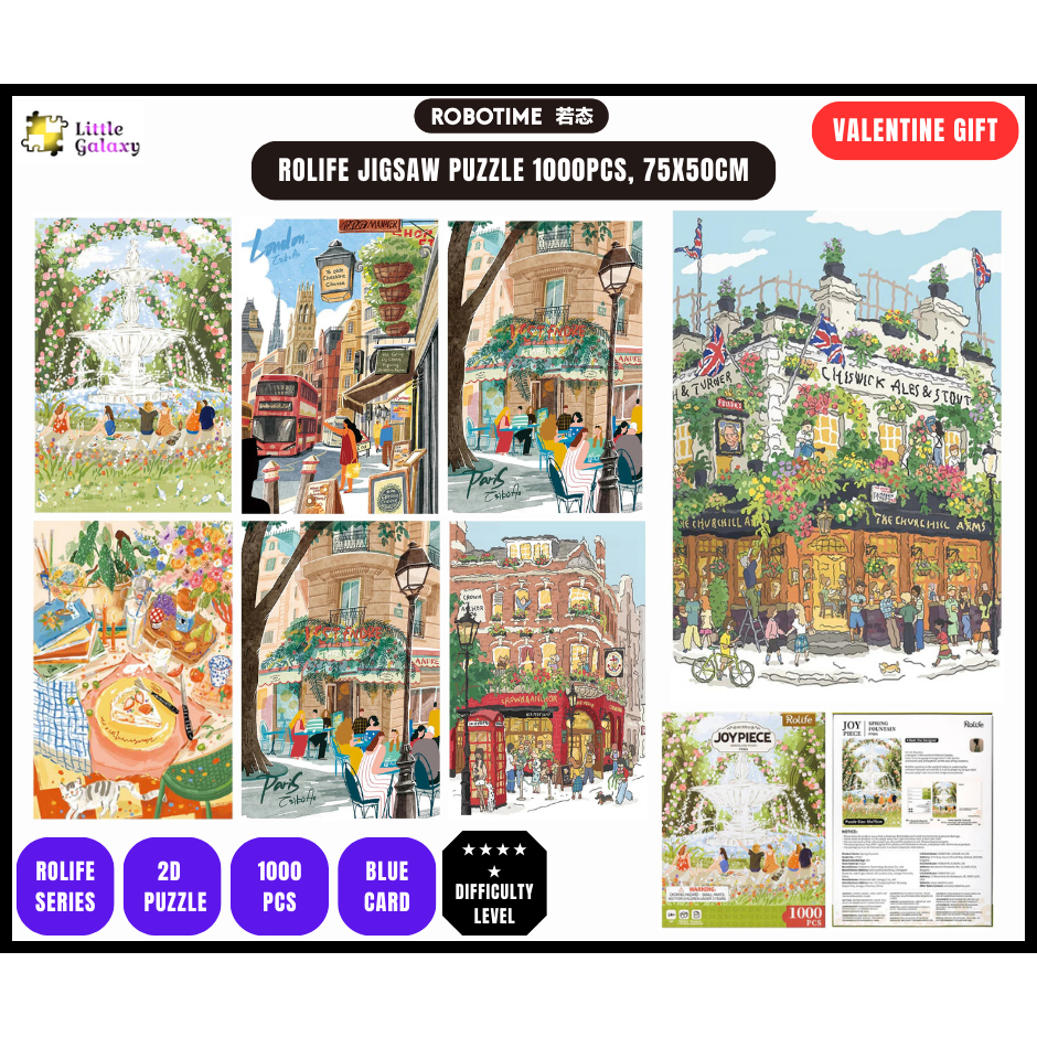 [Ready Stock][Blue Card] Robotime Rolife 2D Jigsaw Puzzle 1000PCS ...