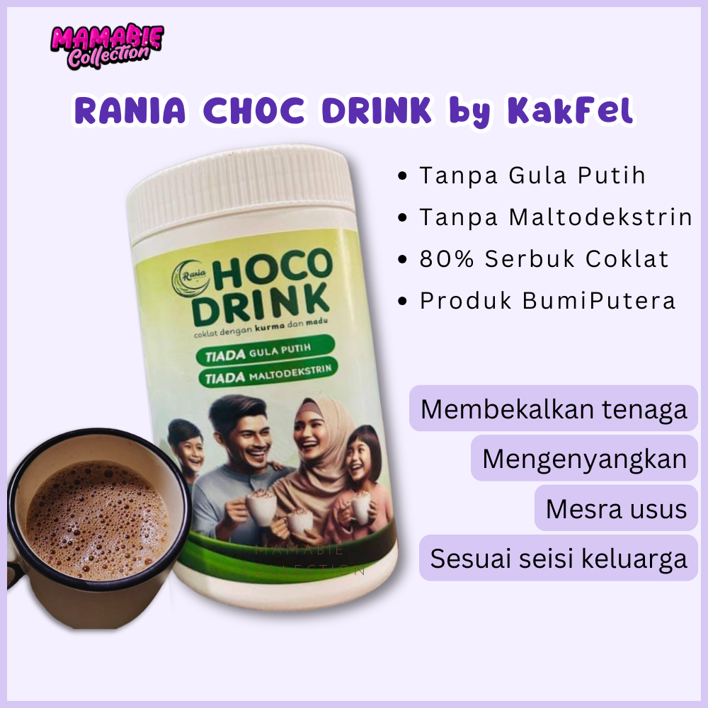 Choco Drink rania Minuman Coklat Tanpa Gula Putih Air Chocolate Tanpa ...