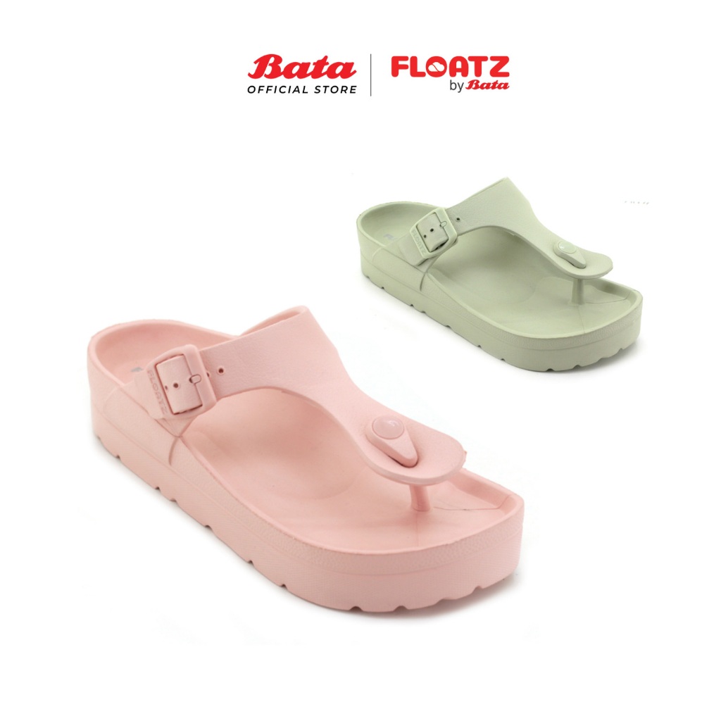BATA Floatz Sasha Women Green /Pink Sandals & Flip Flops 6107042/6105042 Selipar Perempuan ...