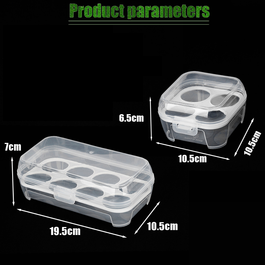Outdoor Camping Portable Egg Storage Box 4/8 Grides Stackable Eggs Case ...