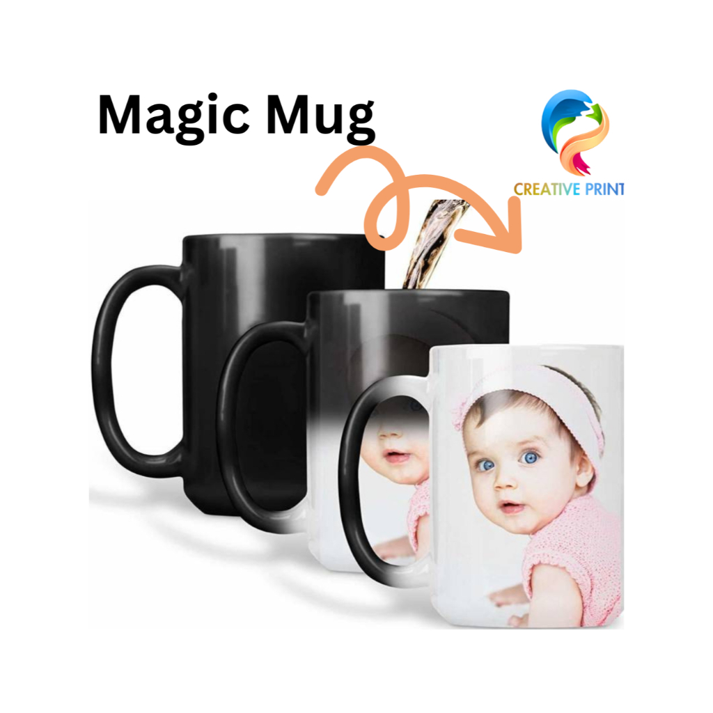 Cawan Magic Custom Tukar Warna | Cetak Gambar / Logo | Hadiah Peribadi ...