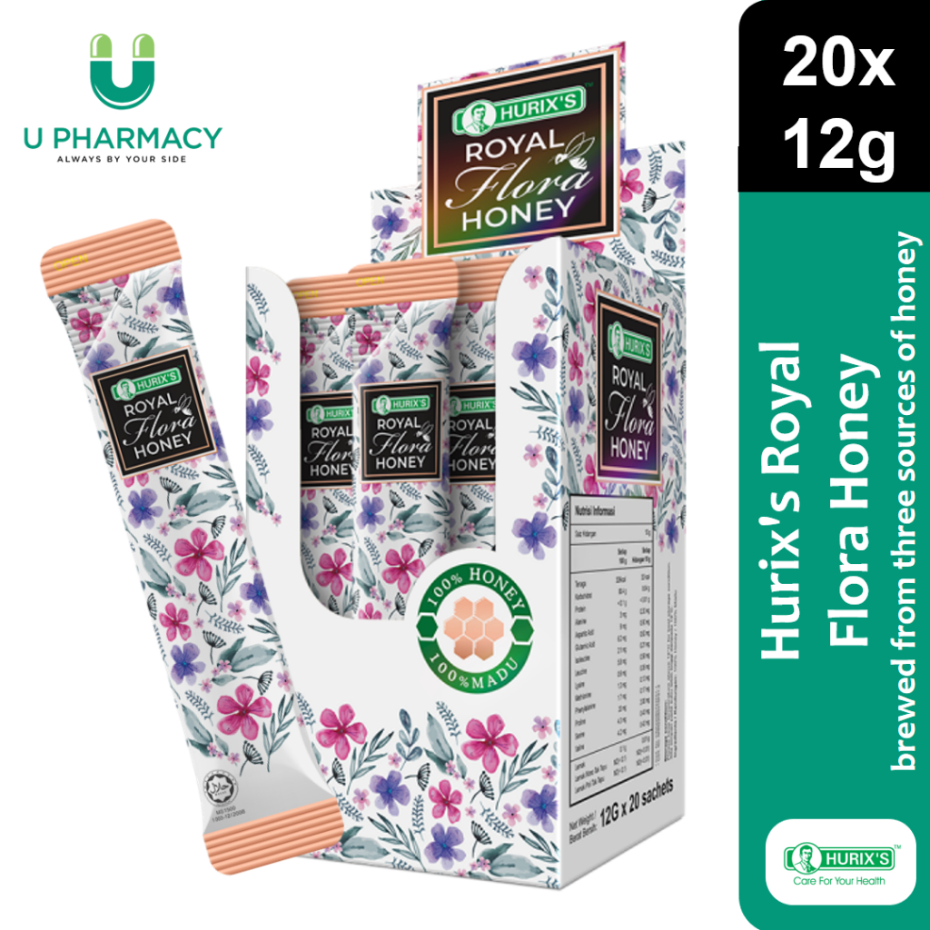(U Pharmacy) Hurix's Royal Flora Honey 12g x 20'S (1 Box) / 12g x 3'S (3 Sticks) (EXP: 12/25 ...