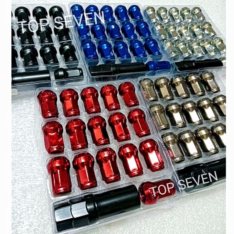 Sport Rim Nut ( Besi ) Heptagon Wheel Nut M12 x 1.5mm Proton Perodua ...
