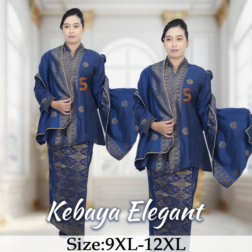 "Plus Size Kebaya Elegant (9XL-12XL) | 100% Cotton Songket Tenun ...