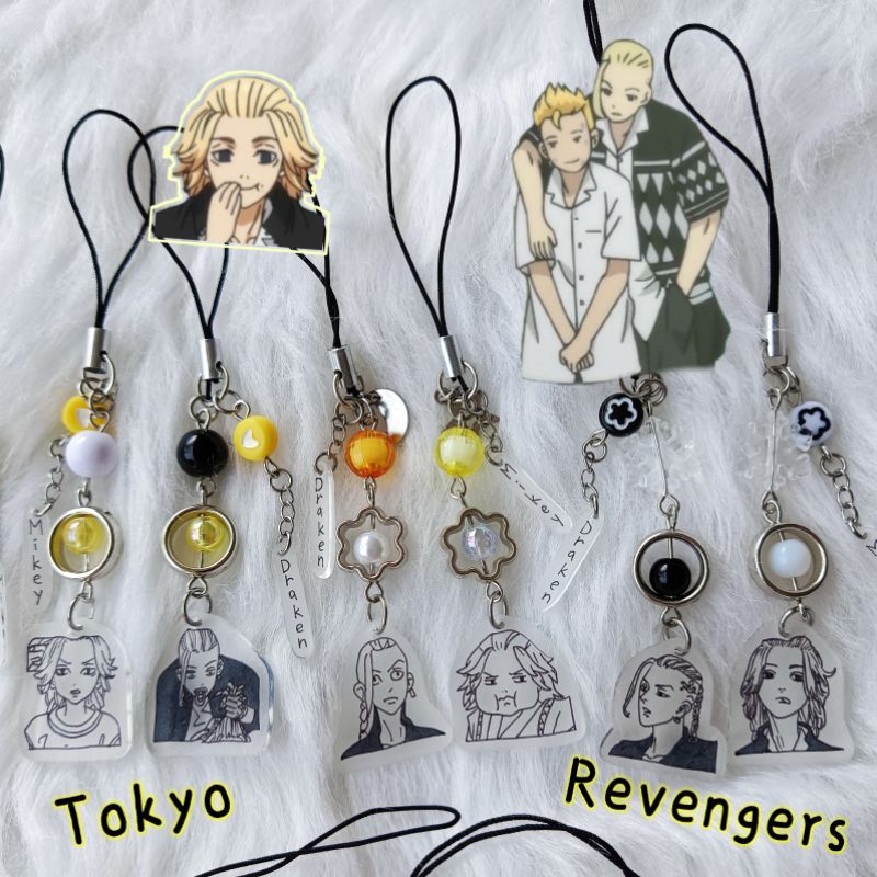 【PuCa】Tokyo Revengers phone charms/keychain/Mikey/Sano/Draken/anime ...