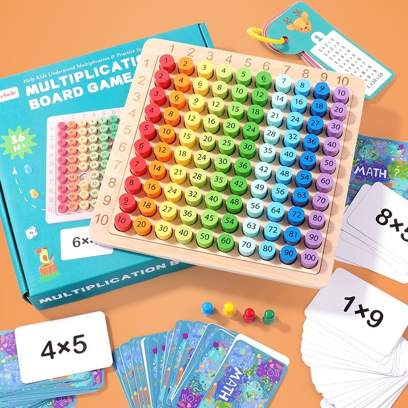 Children's Color 99 Multiplication Table, Early Education Puzzle 99 ...