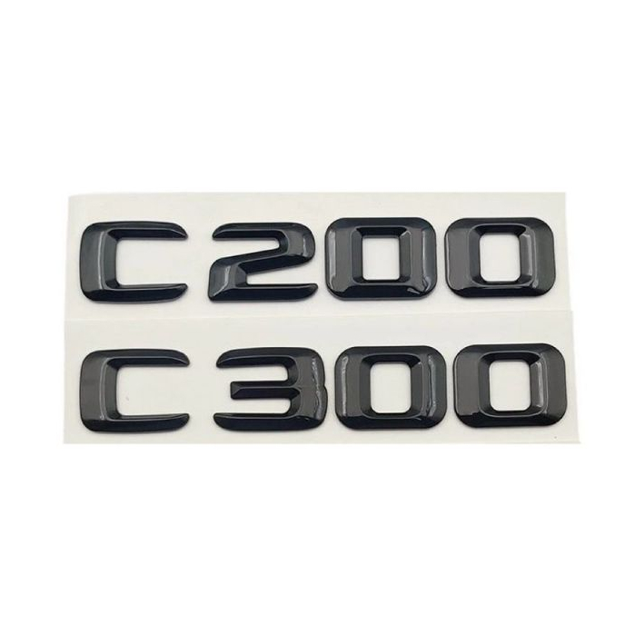 3D ABS Black Car Letters Trunk Badge Logo Sticker For Mercedes Benz ...