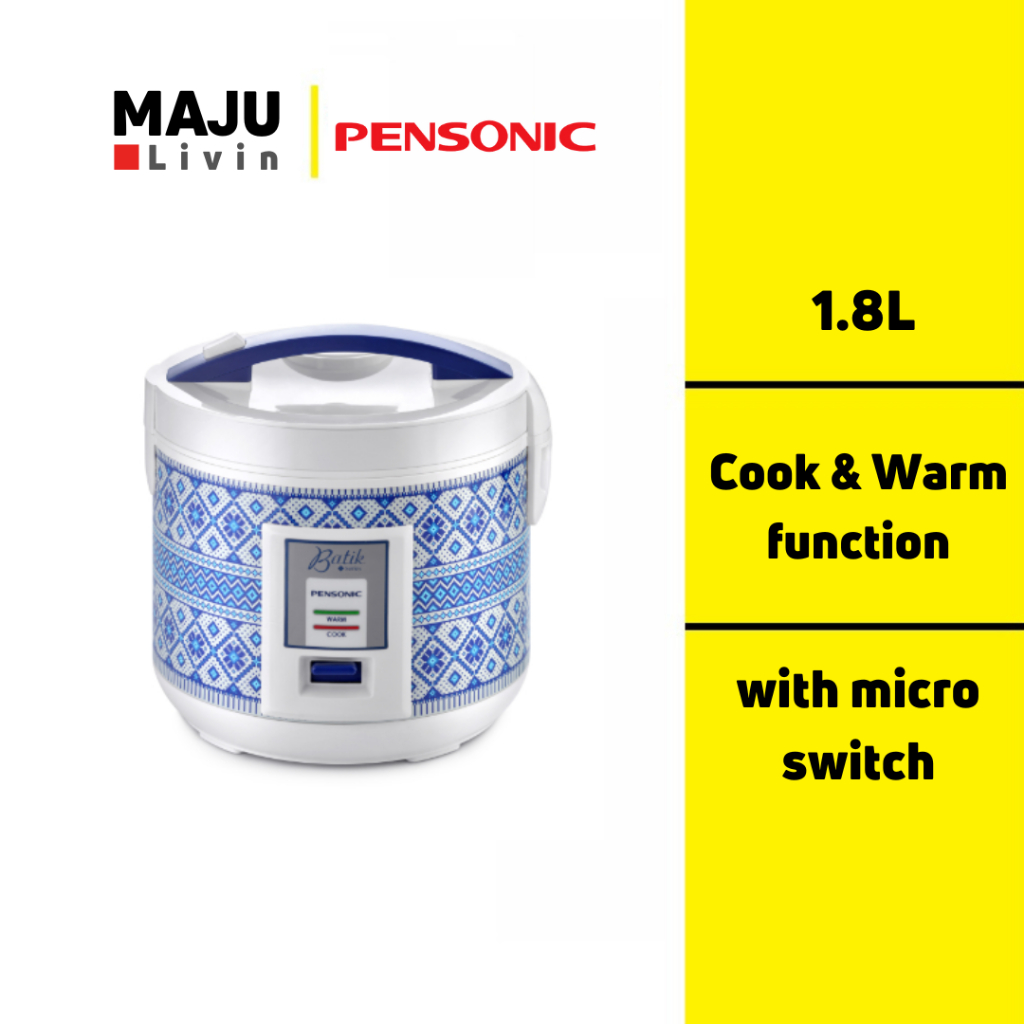 Pensonic Batik Series 1.8L Rice Cooker | PSR-1808B | Shopee Malaysia