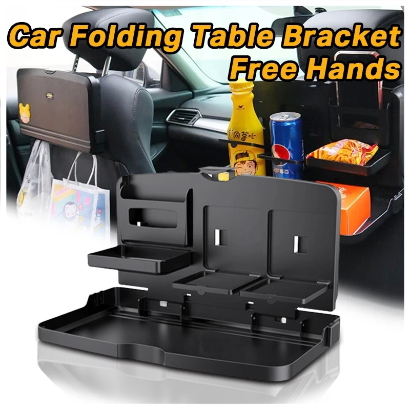 Foldable Car Food Tray With Bottle Cup Holder Steering Wheel Table Car ...