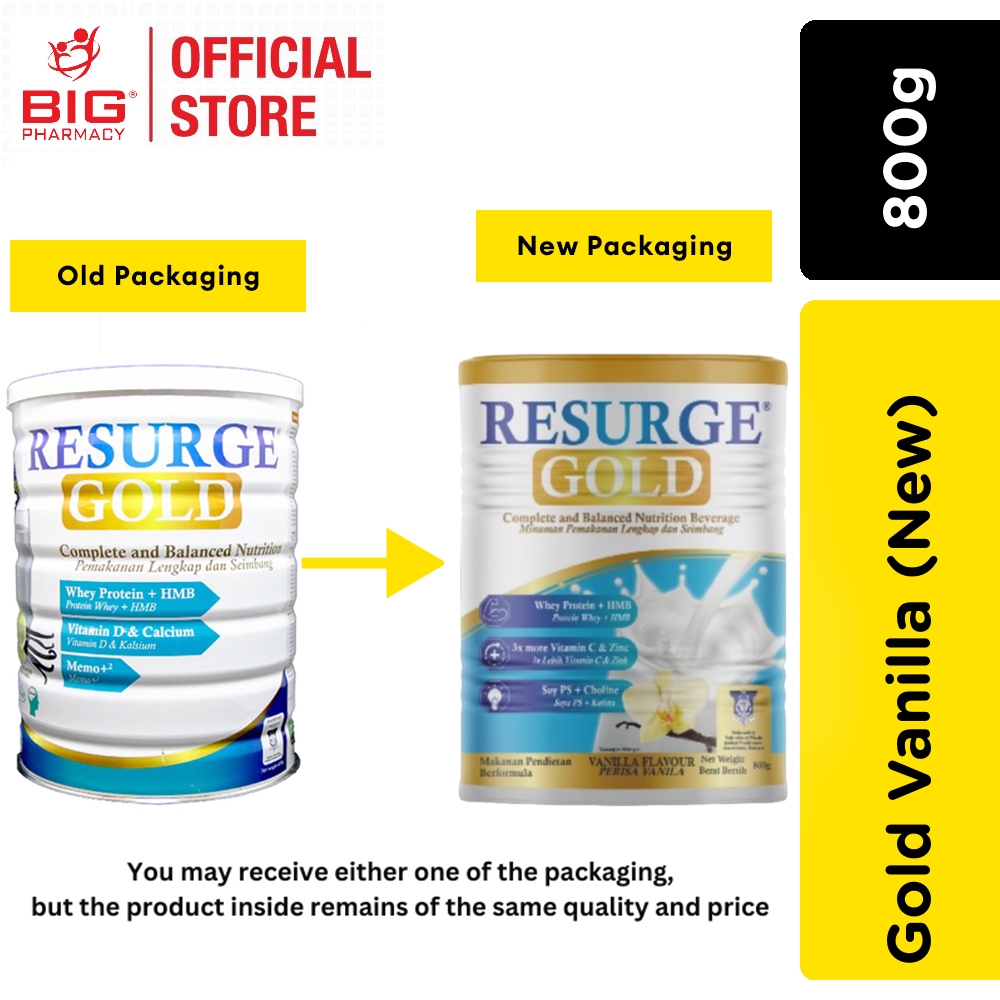 Resurge Gold Vanilla 800g | Shopee Malaysia
