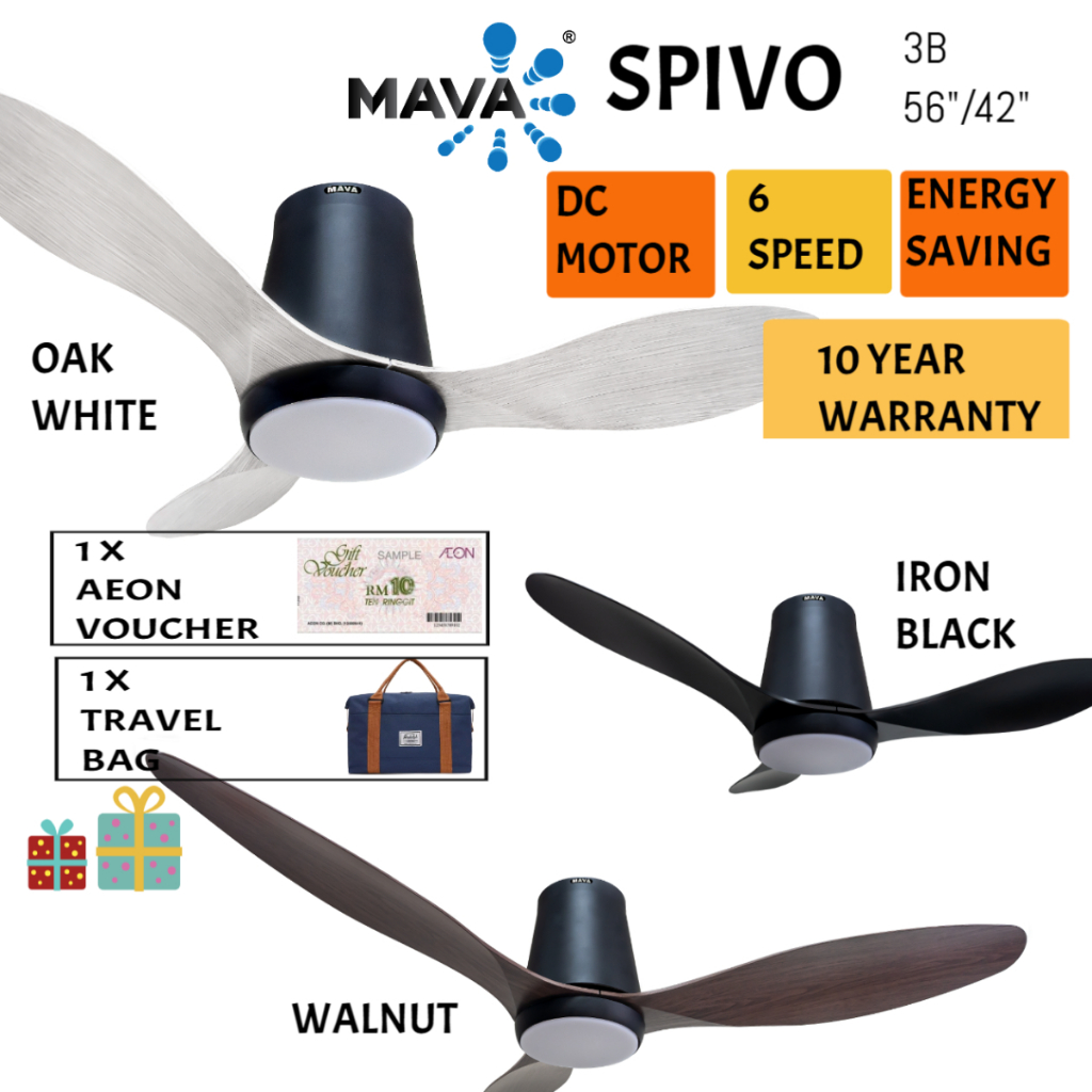 🔥NEW🔥MAVA Spivo DC Motor 3 Blade With Inverter Brushless DC Smart ...