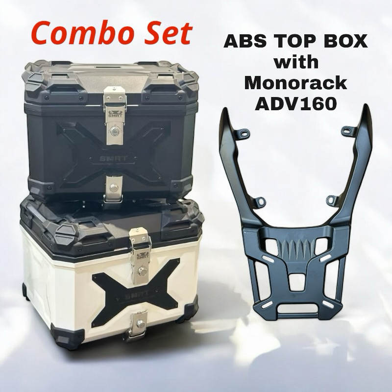 Monorack ADV160 Heavy Duty + SMRT Box Abs Top Box 45L Premium Quality ...